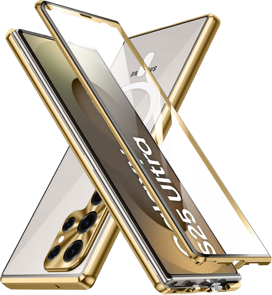 Magnetic Dual Glass MagSafe tok Samsung Galaxy S25 Ultra, arany ...